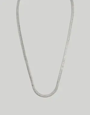 Madewell Madewell Herringbone Chain Necklace Light Silver Ox