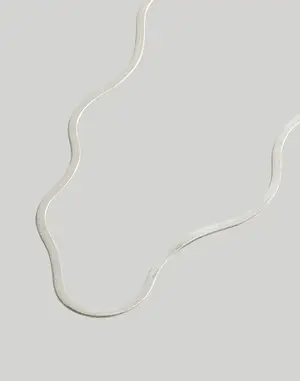 Madewell Madewell Herringbone Chain Necklace Polished Silver