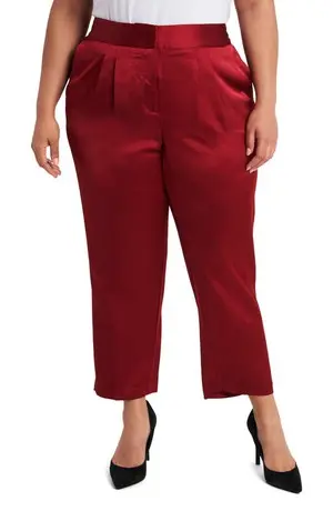 Vince Camuto Slim Leg Satin Trousers