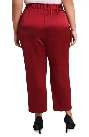 Vince Camuto Slim Leg Satin Trousers