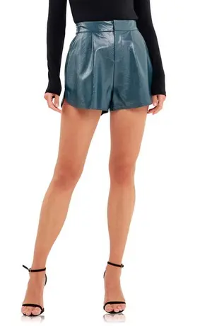 Grey Lab Coated Shorts For Women