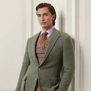 Ralph Lauren Kent Handmade Cashmere Blazer - Sea Spray Melange