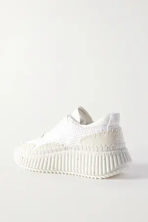 Chloé Nama Embroidered Sneakers - White