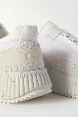 Chloé Nama Embroidered Sneakers - White
