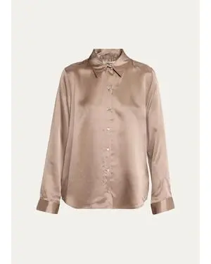 L'AGENCE L'Agence Tyler Long-Sleeve Blouse Light Card