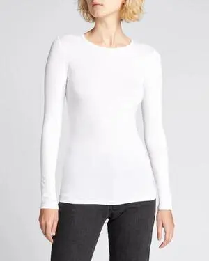 Majestic Filatures Majestic Filatures Soft Touch Long-Sleeve Top White