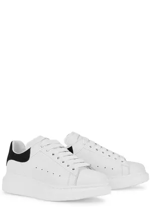 Alexander McQueen Oversized Leather Sneakers - White And Black