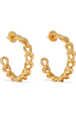 Oscar De La Renta Tone Hoop Earrings - Gold