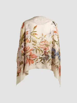 Etro Floral Silk Poncho