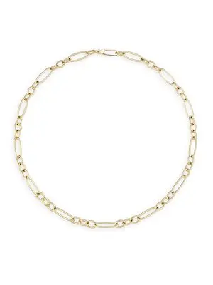 Roberto Coin 18k Mixed Paper Clip Chain Necklace - Yellow Gold