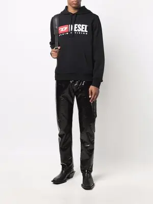 DIESEL® S-ginn-hood-div Logo-appliqué Hoodie