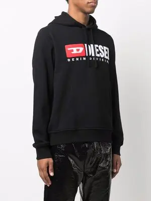DIESEL® S-ginn-hood-div Logo-appliqué Hoodie