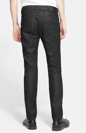 Pierre Balmain Coated Moto Jeans