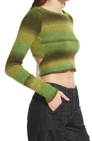 BDG URBAN OUTFITTERS Ombré Stripe Crop Sweater