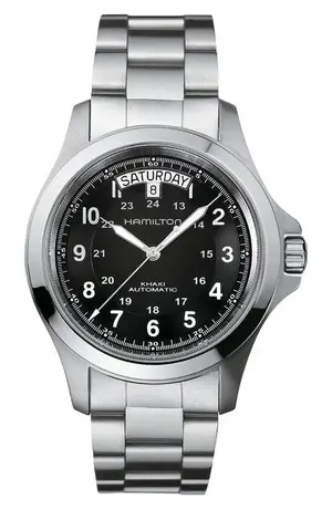 Hamilton Hamilton Khaki Field Automatic Bracelet Watch Silver/black/silver