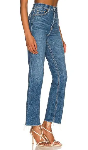 GRLFRND Cassidy Mid Rise Straight Jeans - Runyon Canyon