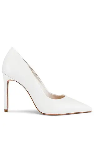 Schutz Lou Pump Stiletto Heel, Pointed Toe - White