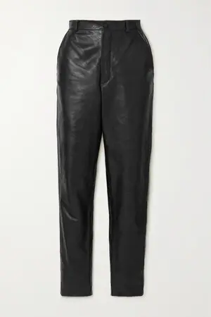 Gucci Aria Leather Tapered Pants