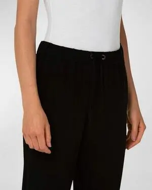 Akris Mike Split-hem Crepe Pants - Black