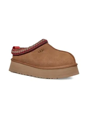 UGG Tazz Suede Platform Slippers - Chestnut