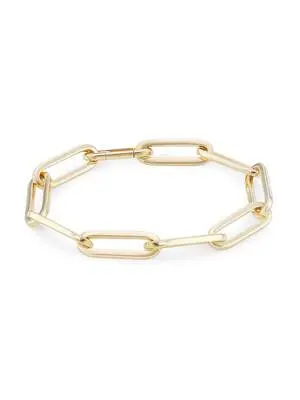Saks Fifth Avenue Collection 14k Paper Clip Chain Bracelet/7