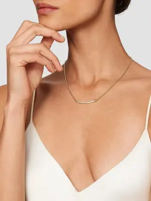 David Yurman Petite Helena Wrap Station Necklace In 18k Yellow With Diamonds, 29mm - Diamond