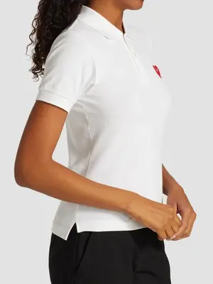 Play Comme Des Garcon Embroidered Heart Polo Shirt