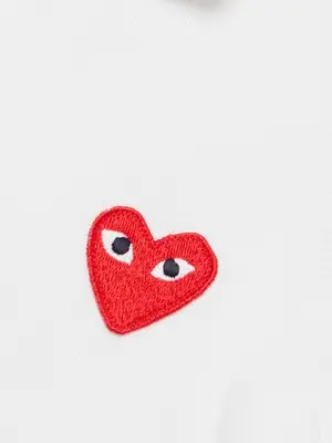 Play Comme Des Garcon Embroidered Heart Polo Shirt