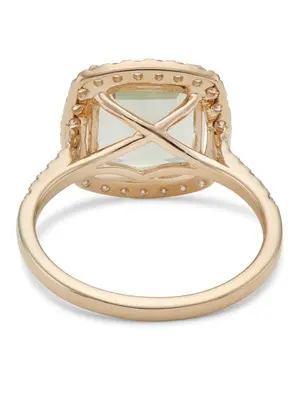 Saks Fifth Avenue Collection 14k Diamond & Green Amethyst Ring