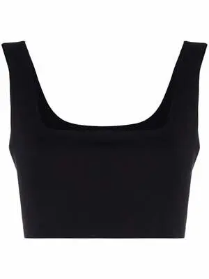 MANURI Miss Jane Sleeveless Cropped Top - Black