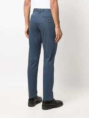 Philipp Plein Hexagon-patch Slim-fit Chinos - Blue