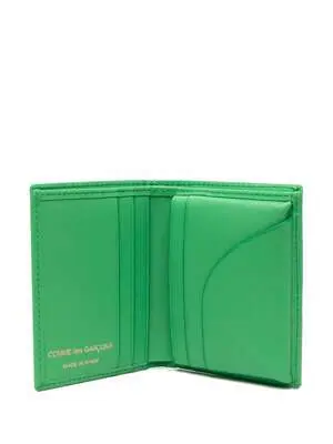 Comme Des Garçons Bi-fold Leather Wallet - Green