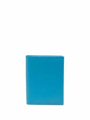 Comme Des Garçons Bi-fold Leather Wallet - Blue