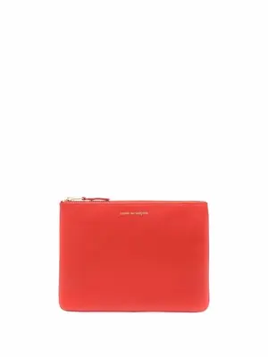 Comme Des Garçons Logo-print Leather Pouch