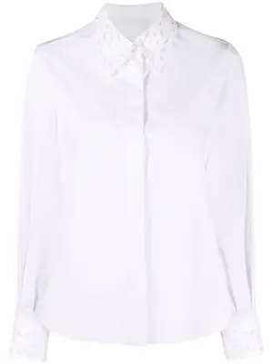 Chloé Pointelle Collar Button-up Shirt