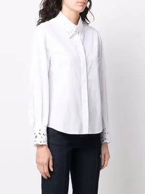Chloé Pointelle Collar Button-up Shirt