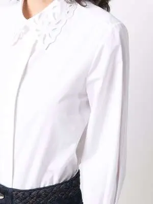 Chloé Pointelle Collar Button-up Shirt
