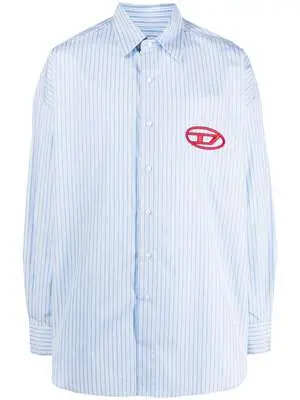 DIESEL® Logo-embroidered Striped Shirt