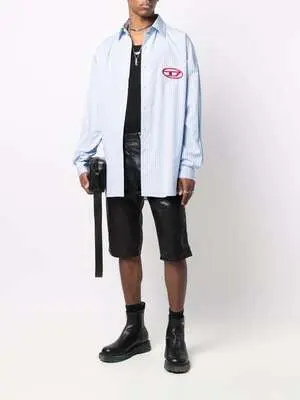 DIESEL® Logo-embroidered Striped Shirt