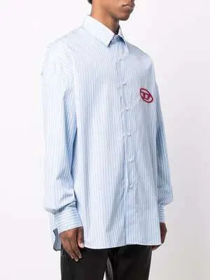 DIESEL® Logo-embroidered Striped Shirt