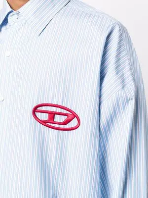DIESEL® Logo-embroidered Striped Shirt