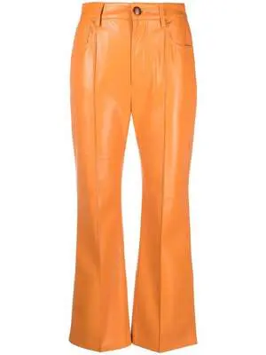 Nanushka Faux-leather Flared Trousers