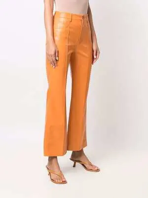 Nanushka Faux-leather Flared Trousers