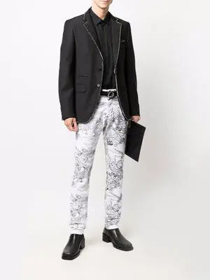 Philipp Plein Studded-trim Single-breasted Blazer