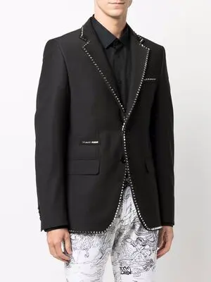 Philipp Plein Studded-trim Single-breasted Blazer
