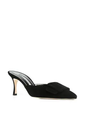 Manolo Blahnik Maysale Buckled Mules