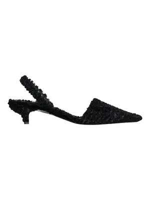 TOTEME The Slingback Faux-shearling Pumps