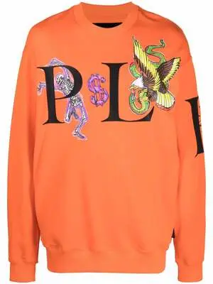 Philipp Plein Graphic-print Sweatshirt - Orange