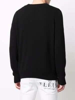 Philipp Plein Round Neck Knitted Jumper - Black