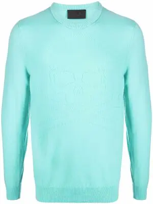 Philipp Plein Skull-motif Jumper - Blue
